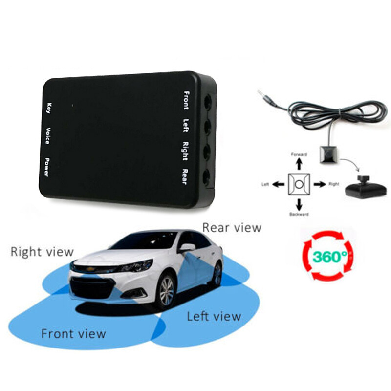 360 ° Car Panoramic Video Switch Parking Camera 4 View Split Screen ...