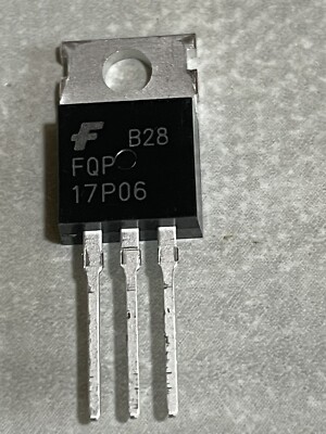 1pz FQP17P06 FQP 17P06 TRANSISTOR TO-220 P-CHANNEL MOSFET 60V 17A 79W ...