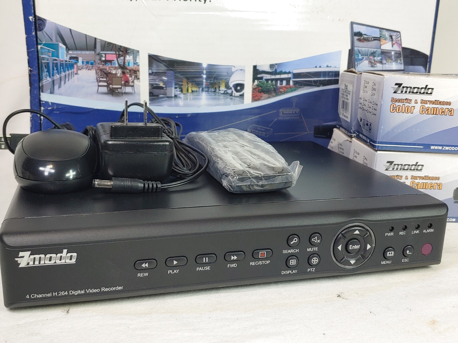 ZMODO KT7204AD 4 Ch Digital Vid Recorder H.264 Includes 4 Camera ...