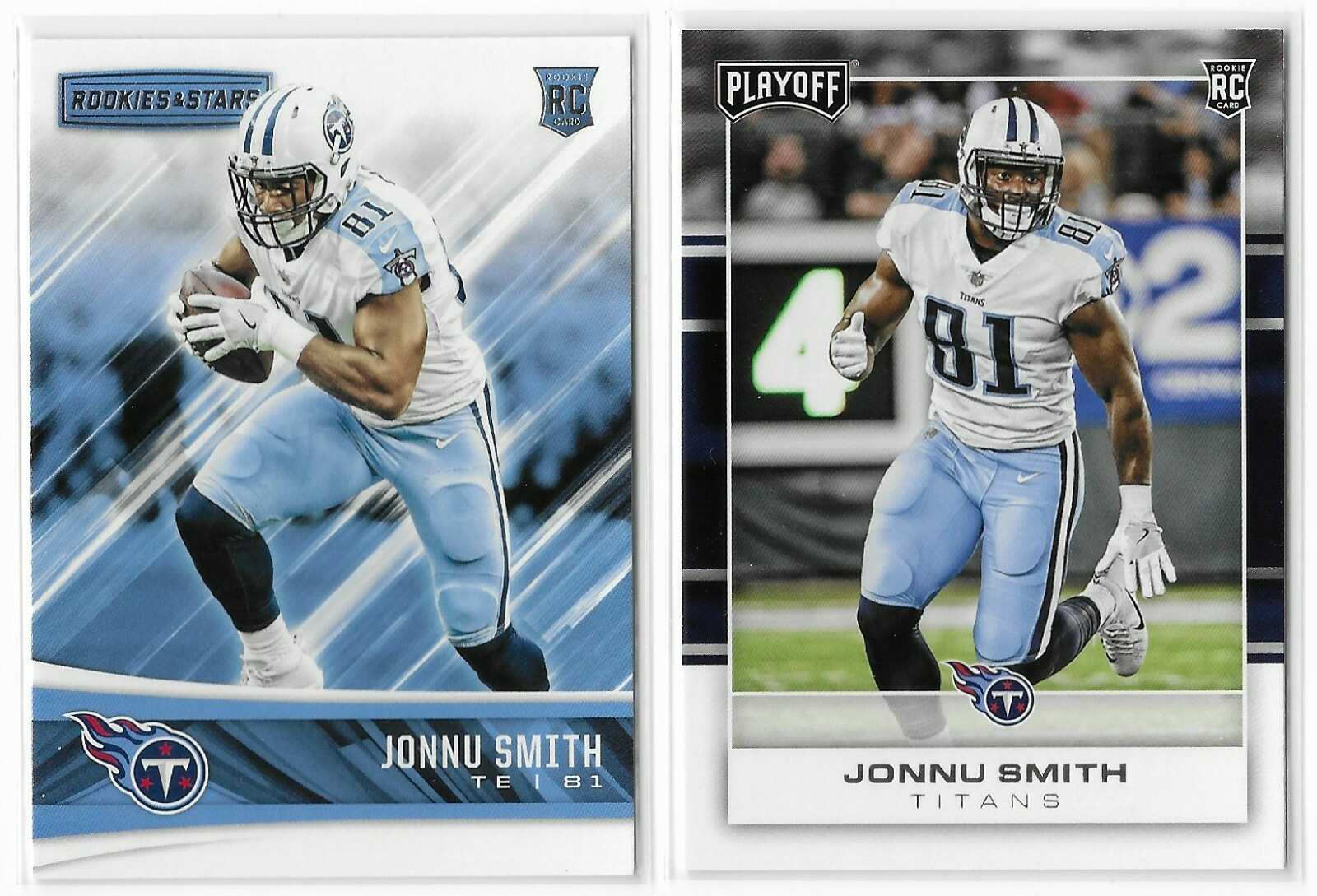 Jonnu Smith 2017 Rookie Lot of 2 Cards Playoff #292 Rookies & Stars ...