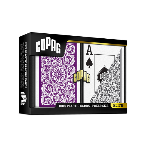 Copag Elite 1546 Playing Cards Poker Size Jumbo Index Purple/Gray ...