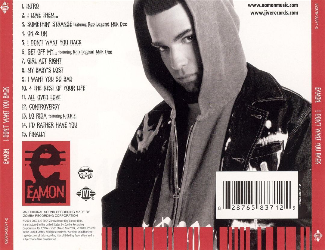 EAMON - I DON'T WANT YOU BACK [EDITED] NEW CD 828765837125| eBay