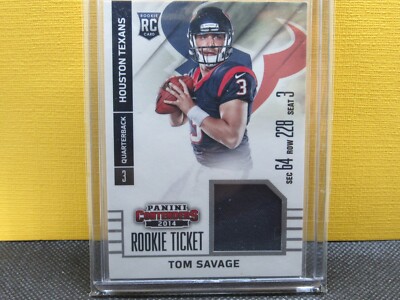 2014 TOM SAVAGE CONTENDERS PLAYER WORN 130 point ROOKIE CARD SAINTS | eBay