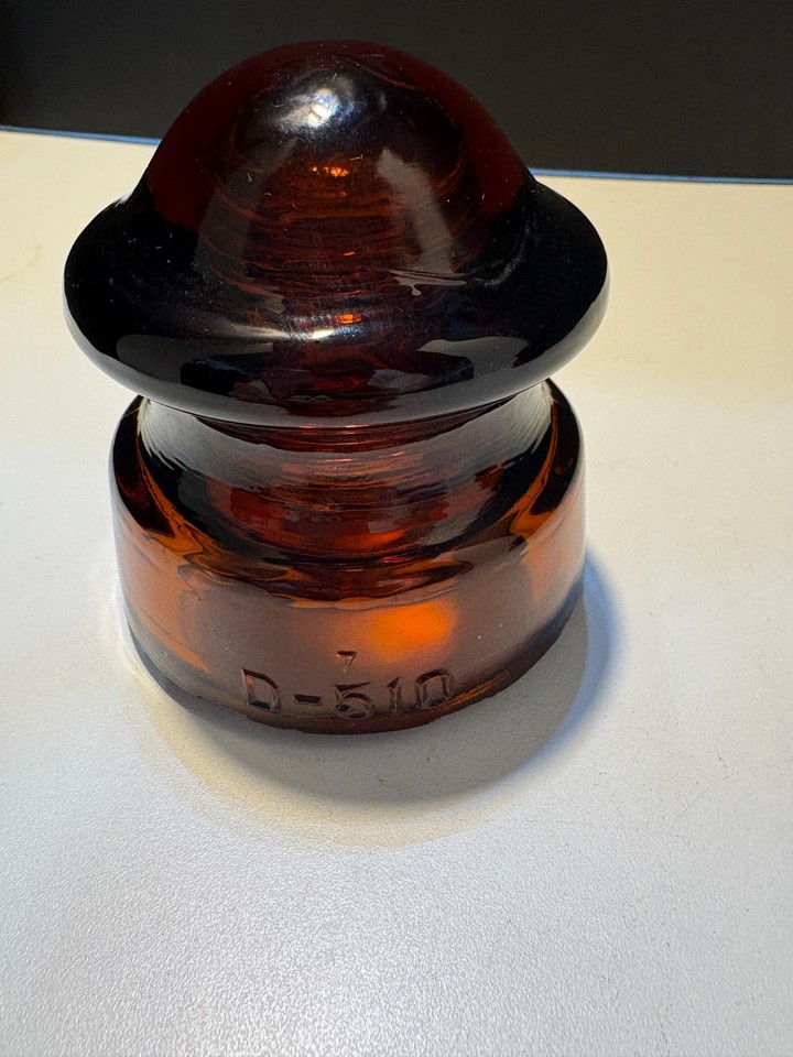 ROOTBEER HEMINGRAY D-510 Lomax Glass INSULATOR Regular U.S.A-3.5 x 3 | eBay