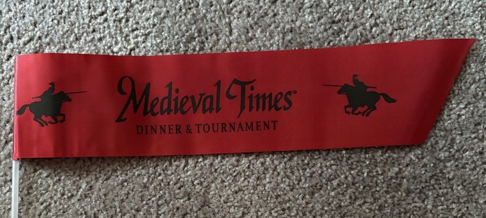 Medieval Times Dinner & Performance Red Cheering Flags | eBay