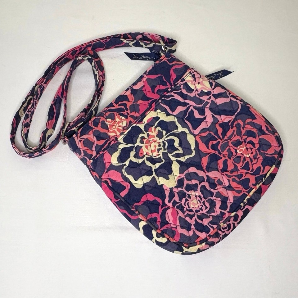 Vera Bradley Petite Double Zip Hipster Crossbody Bag Katalina Pink Retired 2015 | eBay