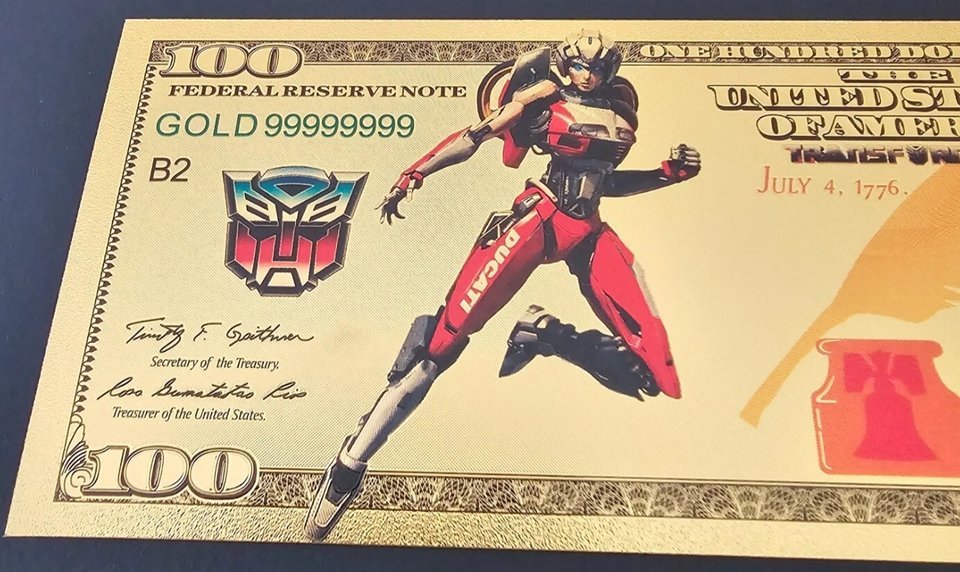 Transformers Gold Foil Novelty Banknote – Great Gift! Fake $100 Bill | eBay