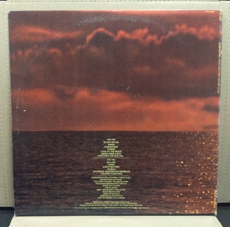 Paul Kantner/Grace Slick: Sunfighter - US 1971 Grunt LP | eBay