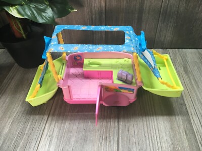 Little People Pop-Up Camper Pink Working Sounds Wheels Move Fisher ...