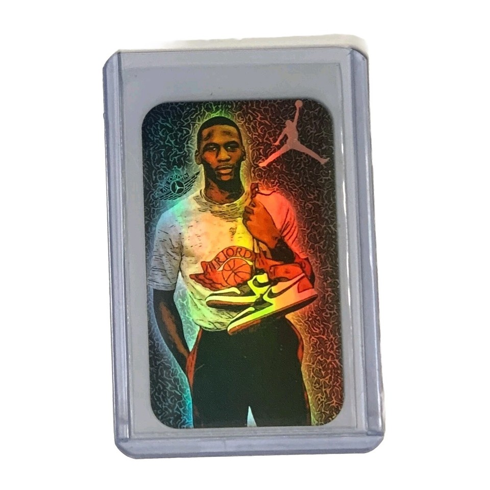 Michael Jordan 1984 Air Jordan Rookie RC Refractor Mini Promo Card ...
