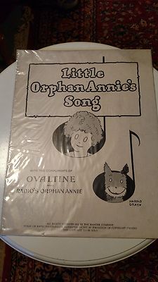 Collectable Original Sheet Music 1931 Little Orphan Annie's Song | eBay