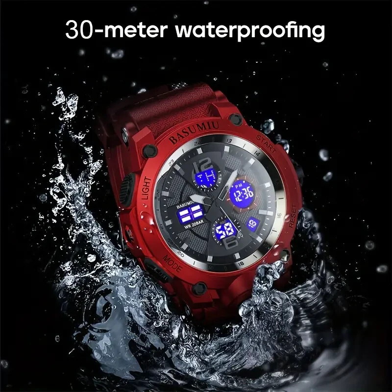 Digital Sports Watch Wrist Stylish Alarm Waterproof LED Display Outdoor ...