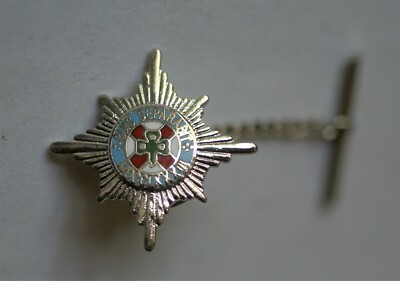 British Army Irish Guards tie pin, metal and enamel cap badge design | eBay