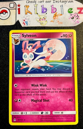Sylveon 87/131 LP Non Holo Rare Full Moon Art Fairy Pokémon Card. Ships ...