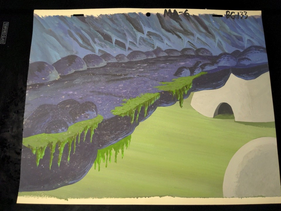 MANTA And MORAY ANIMATION CEL cartoon background art 70's Tarzan Super ...