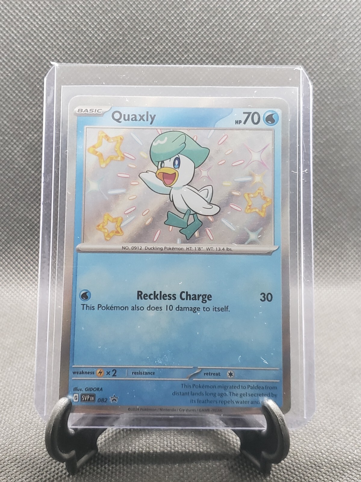 Quaxly SV082 Promo Holo Shiny Rare - Pokemon TCG Scarlet Violet Paldean ...