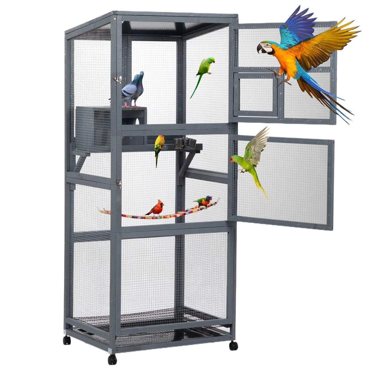 Extra Large Bird Houses Oyezvary 19" Travel Birds Cage Parrot