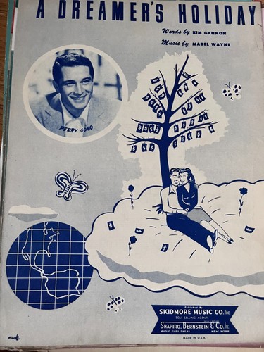 A Dreamer's Holiday Vintage Sheet Music Perry Como Mabel Wayne Money ...