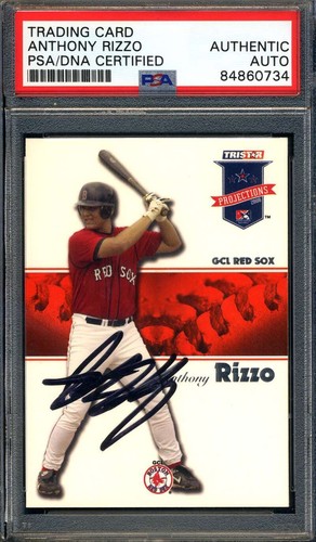 Anthony Rizzo PSA DNA Coa Signed 2008 Tristar Projections Rookie ...