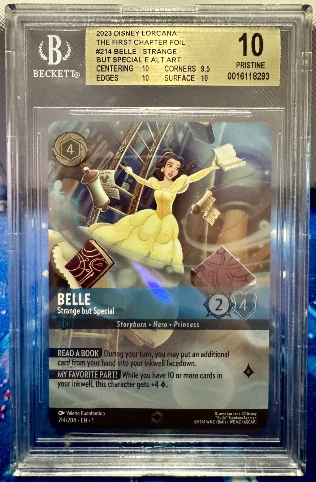 Disney Lorcana Belle Strange But Special Enchanted BGS 10 .5 from Black ...
