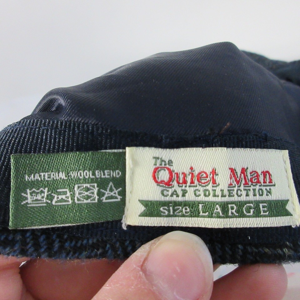The Quiet Man Cap Collection Men's Flat Cap L Blue Wool News Boy ...