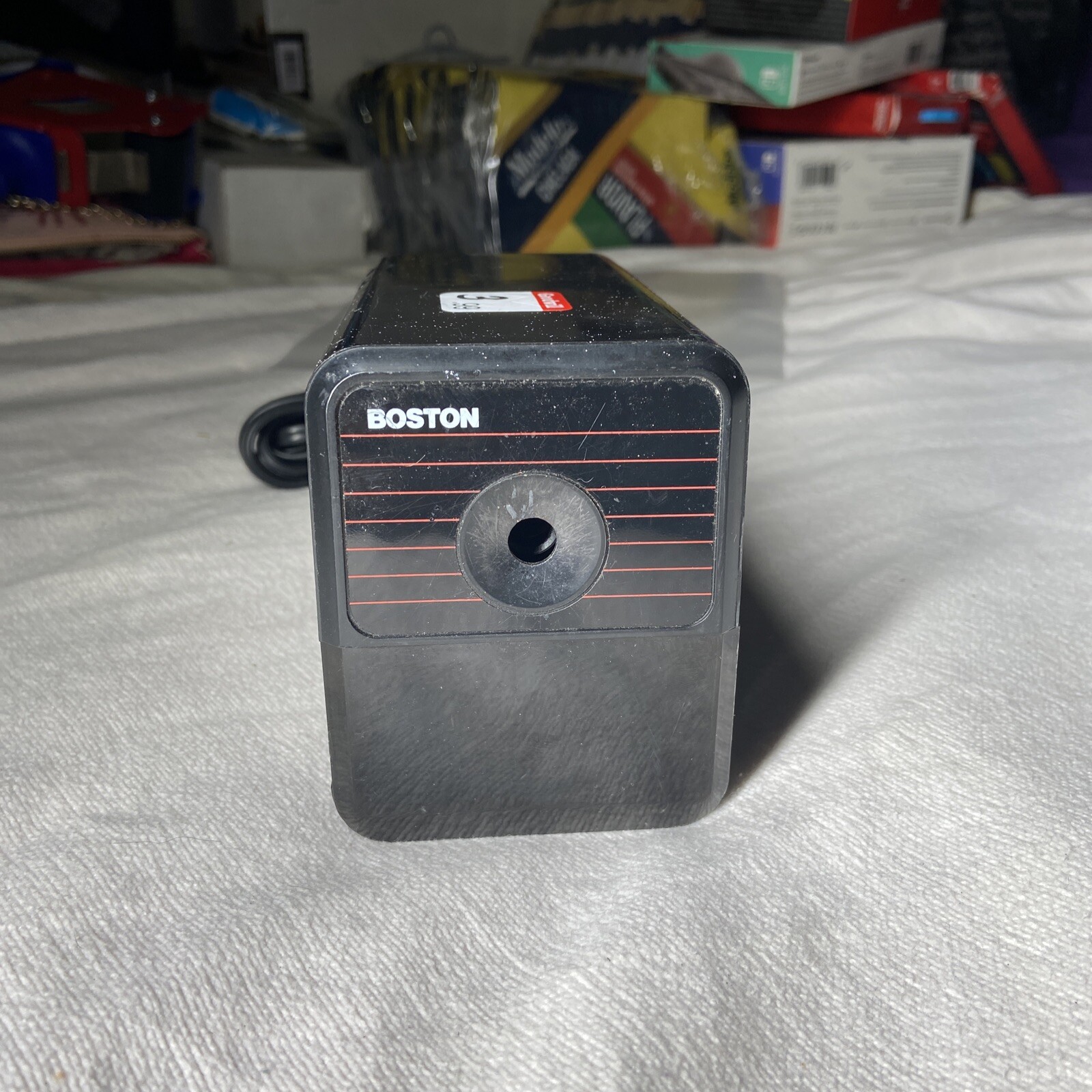 Boston Electric Pencil Sharpener Model 18 Desktop Cord 296A Red Black ...