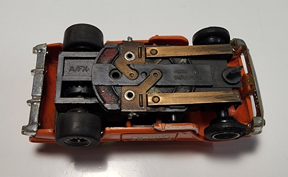 Vintage AFX Aurora Orange 57 Chevy Nomad Wagon HO Slot Car Green ...