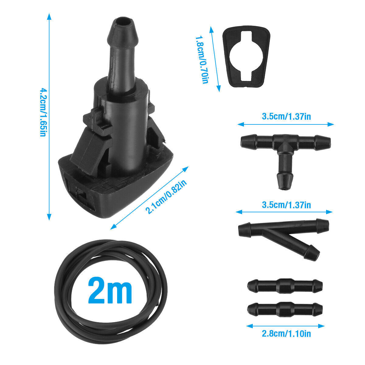 Universal Car Windshield Wiper Washer Squirter Nozzle Spray Jet Kit ...
