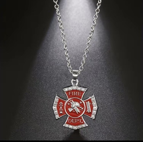 🔥Fire Fighter Pendant Necklace With Chain | eBay