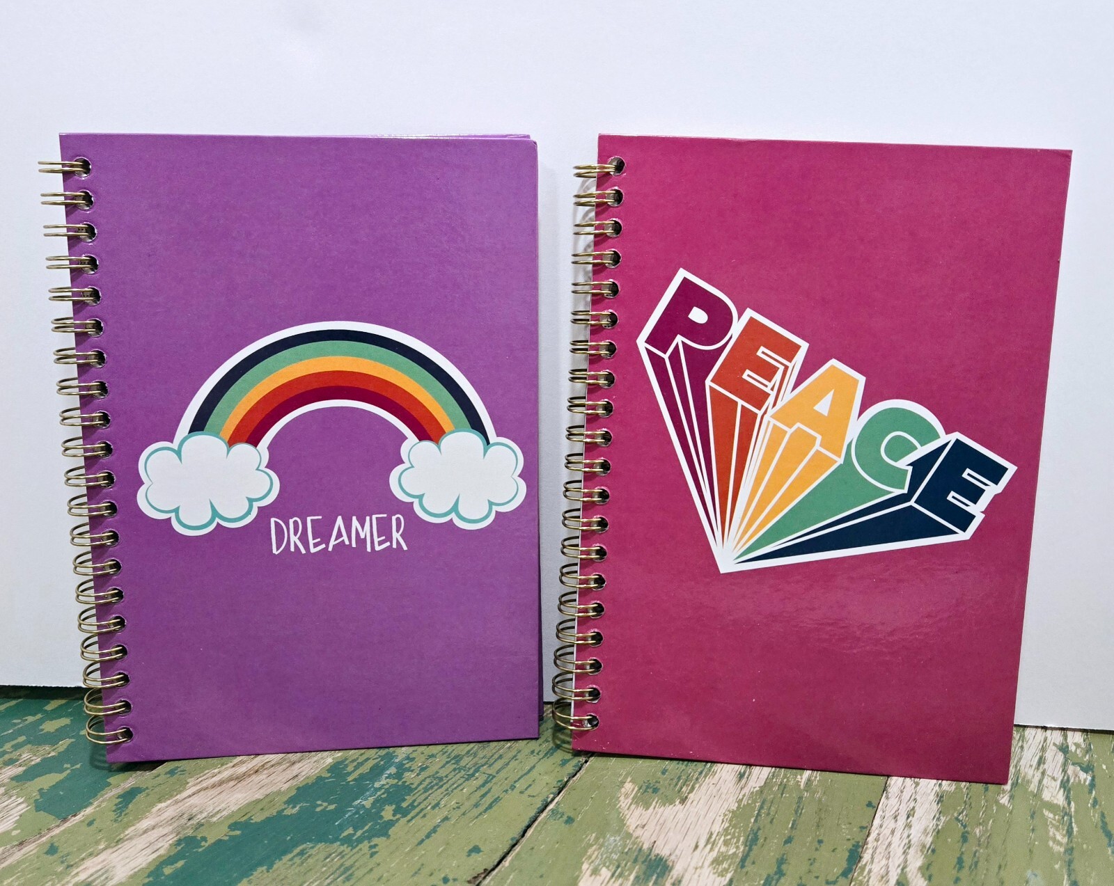 Set of 2 Purple Dreamer & Peace Journals 7 in. x 5 in. Each Journal has ...