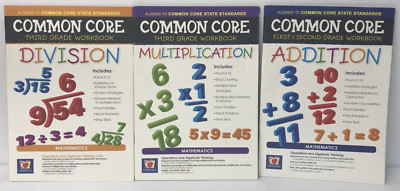 Common Core Math Textbooks ~Lot of 3~ Gr 1-2 Add; Gr 3 Multiplication ...