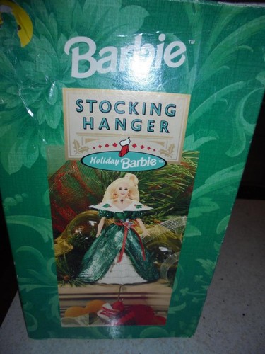 Hallmark Holiday Barbie stocking hanger 1996 mint in box ~ low fast ...