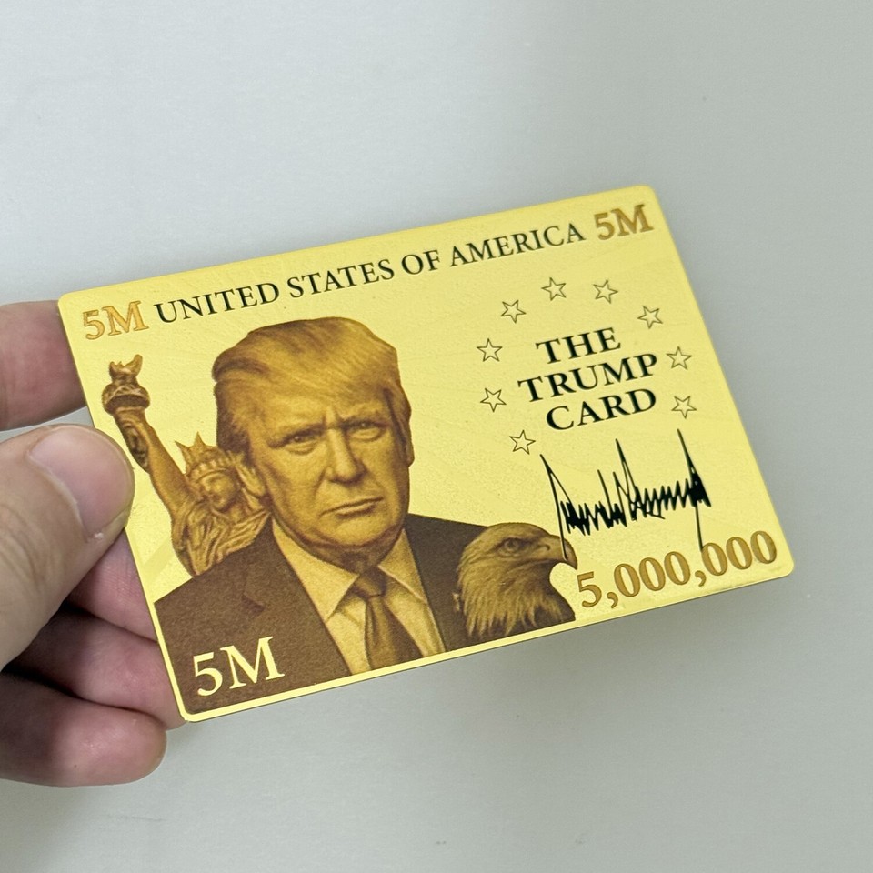 Custom DONALD TRUMP 2025 5Million Gold Card US President 5M The Trump ...