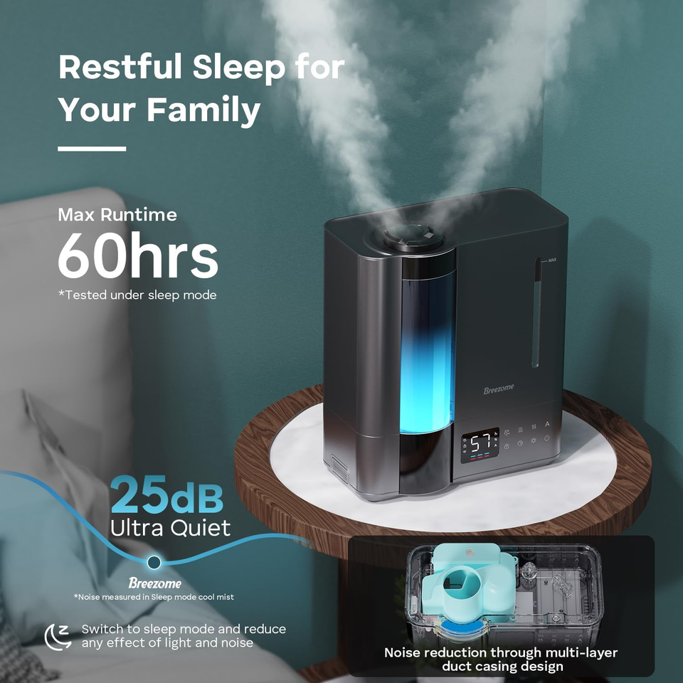 8L Humidifiers for Bedroom, Warm & Cool Mist for Large Room Home, Top ...