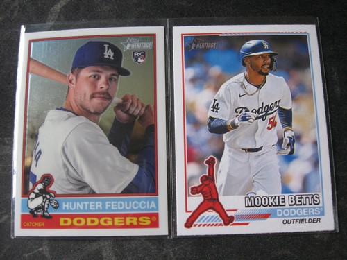 HUNTER FEDUCCIA (RC)/MOOKIE BETTS 2-CARD LOT '25 Topps Heritage Chrome ...