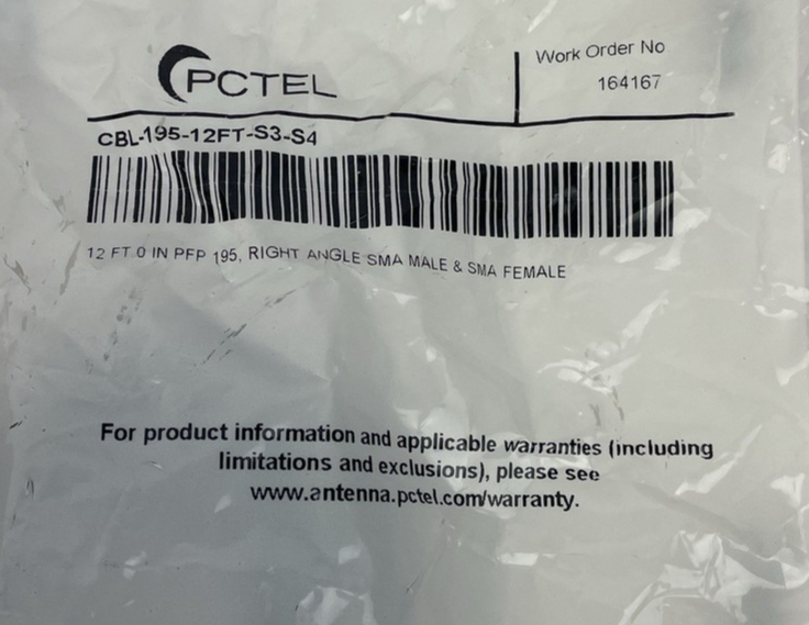 12 ft SMA extension cable - Male right angle 90 to Female (CBL-195-12FT-S3-S4) | eBay