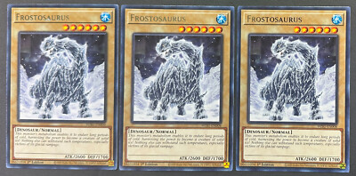 YUGIOH 3x Frostosaurus - WISU-EN008 - Rare - 1st Edition NM/Mint | eBay
