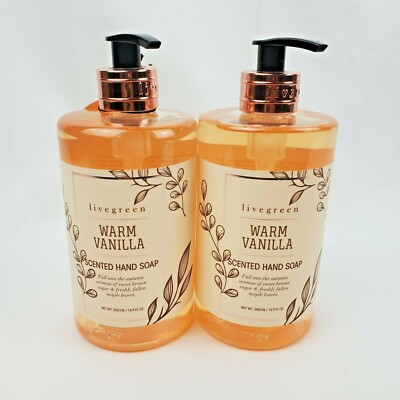 2X Livegreen Warm Vanilla Scented Hand Soap 16.9oz each | eBay