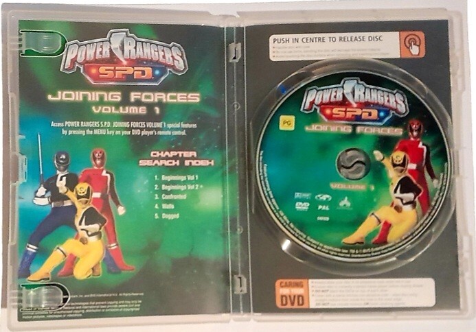 Volume 1 & 2 Power Rangers SPD DVD Joining Forces & Stakeout Region 4 ...