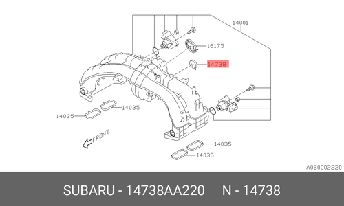 Genuine OE Gasket EGR Pipe 14738AA220 For Subaru 14738-AA220 | eBay.de