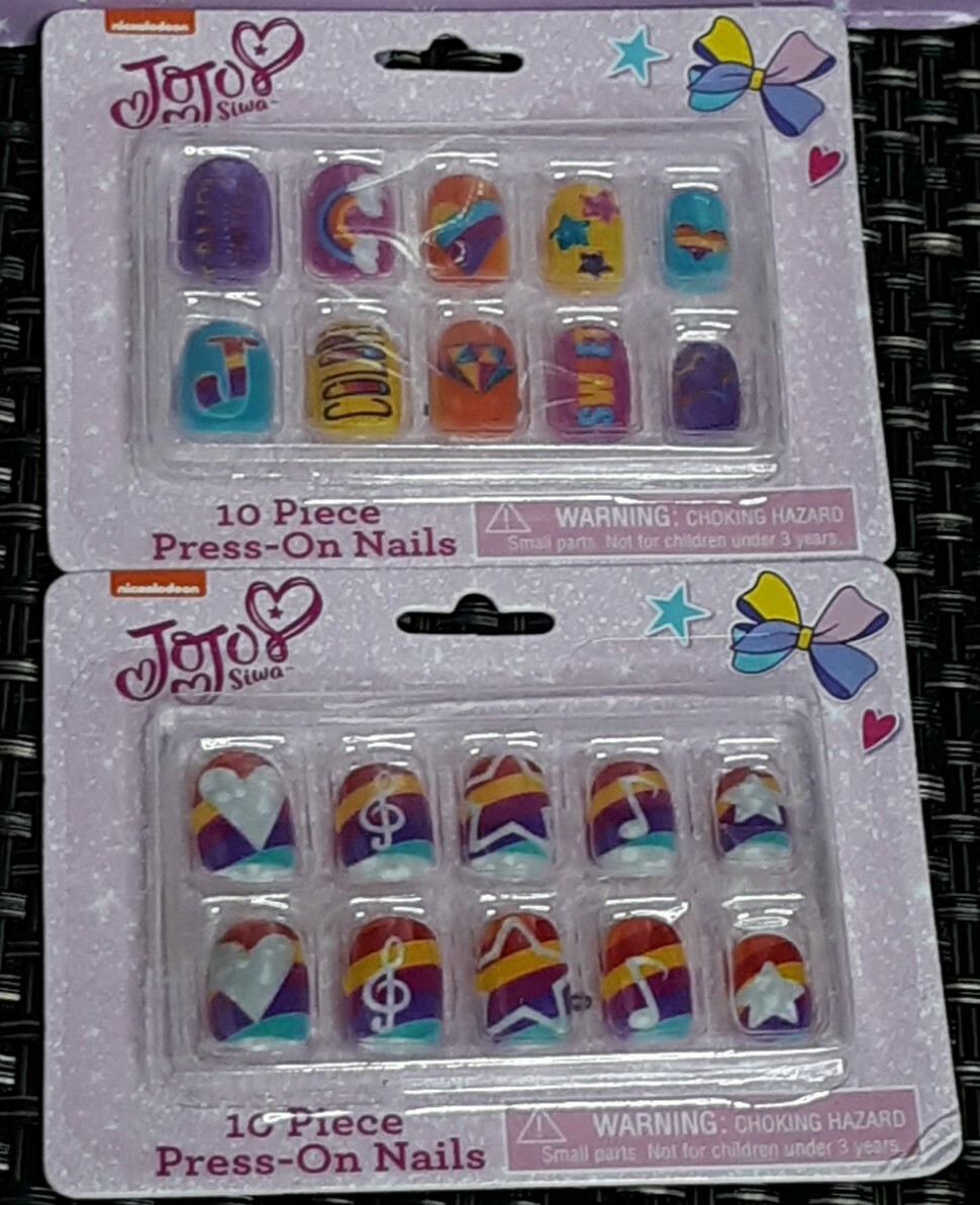 Jojo Siwa 6 Bows & 20 Press On Nails - Asst Colors & Styles - New in ...