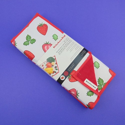 KitchenAid Dish Drying Mat Set Kitchen Countertop Protector Strawberry ...