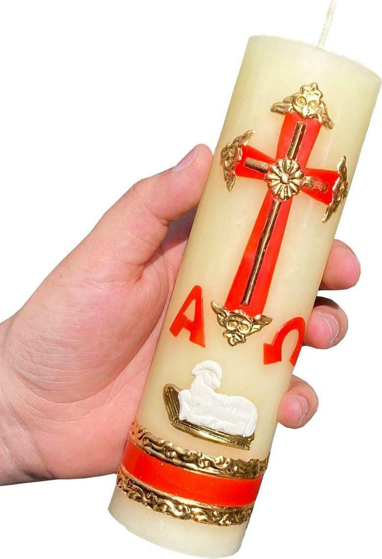 Cirio Pascual Rojo Alpha Omega Candle for Easter Celebration Devotional ...