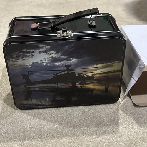 New US Army Military Team Apache Metal Lunchbox Lunch Box Handled ...