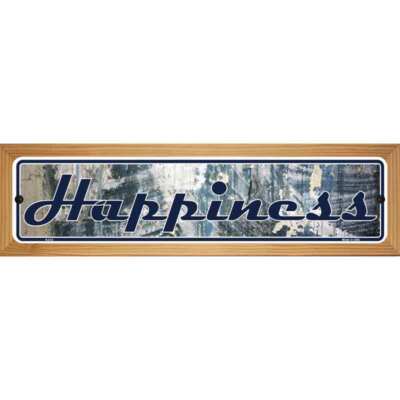 Happiness Novelty Wood Mounted Metal Small Street Sign WB-K-012 | eBay