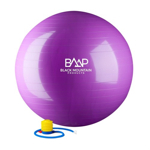 2000-Pound Anti Burst Exercise Stability Ball with Pump, Purple, 75cm ...