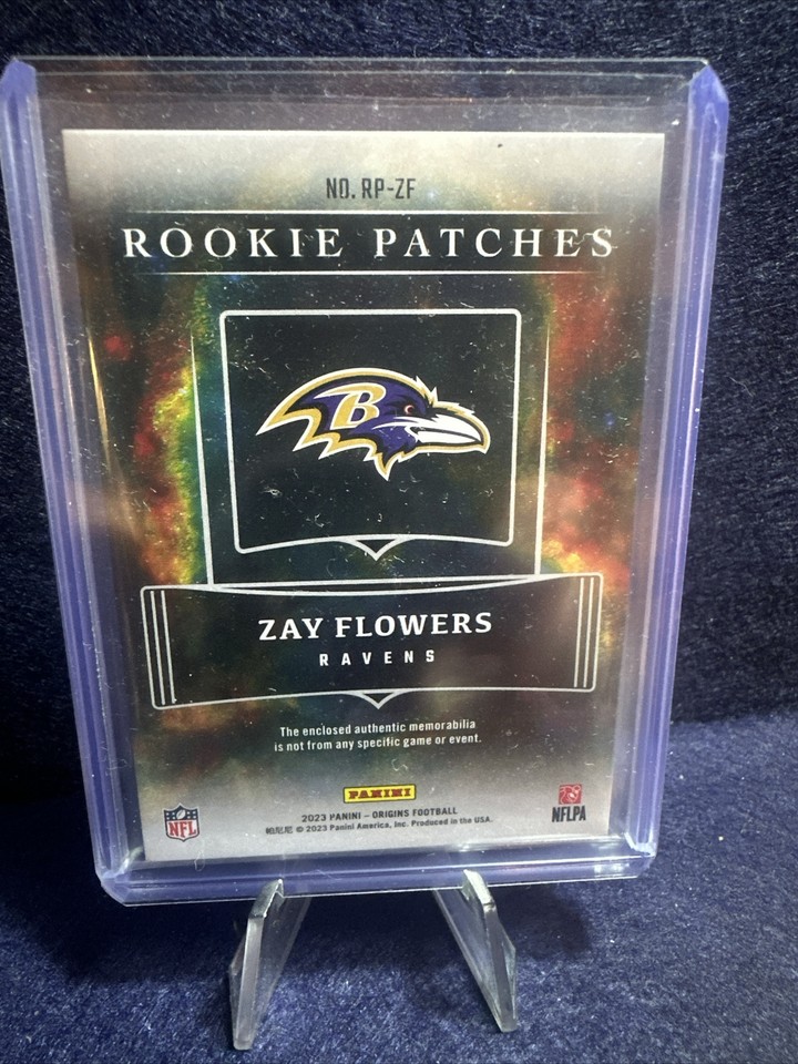 2023 NFL Panini Origins Zay Flowers Rookie Card (Rookie Patches) 78/99 ...