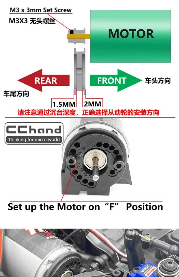 CChand Belt drive metal gear 12T 30T for Traxxas TRX-4 TRX6 1/10 RC CAR ...