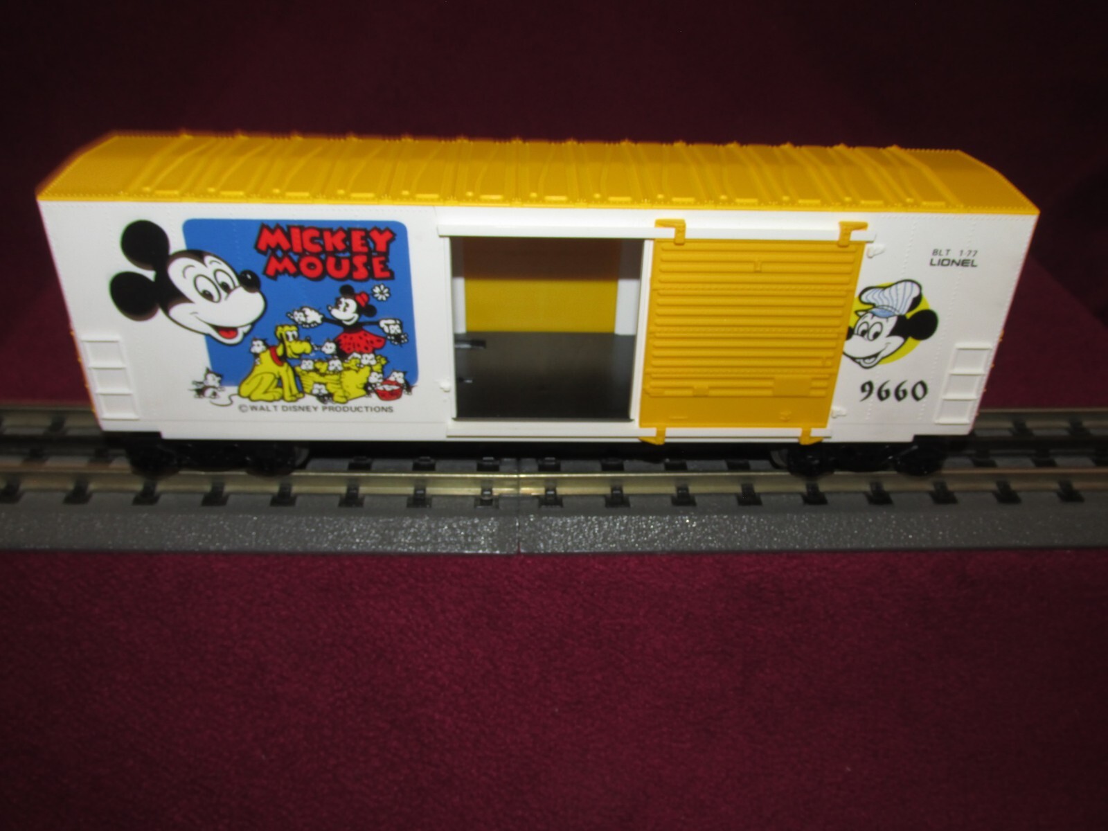1977 Lionel 6-9660 Walt Disney Mickey Mouse Hi Cube Boxcar Express MIB ...