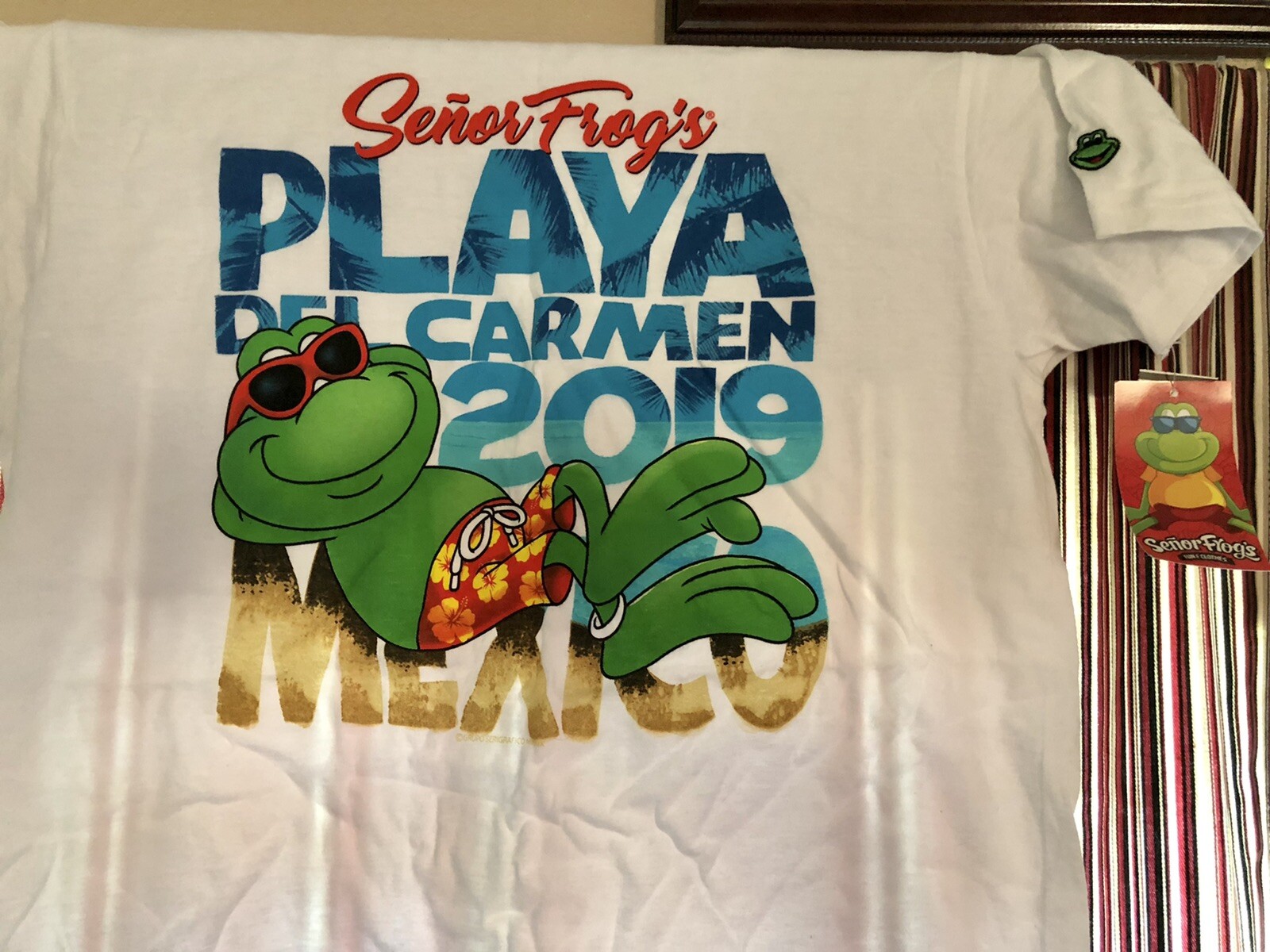 "Senor Frogs Playa del Carmen" Souvenir T-shirt Men's Size Small.WHITE ...